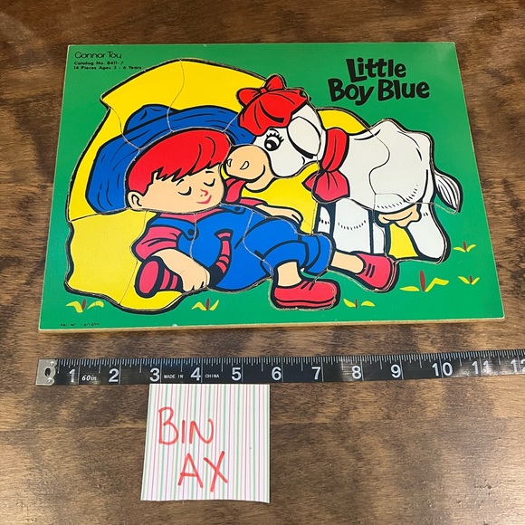Vintage | Games | Vintage Connor Toy Little Boy Blue Wooden Puzzle ...